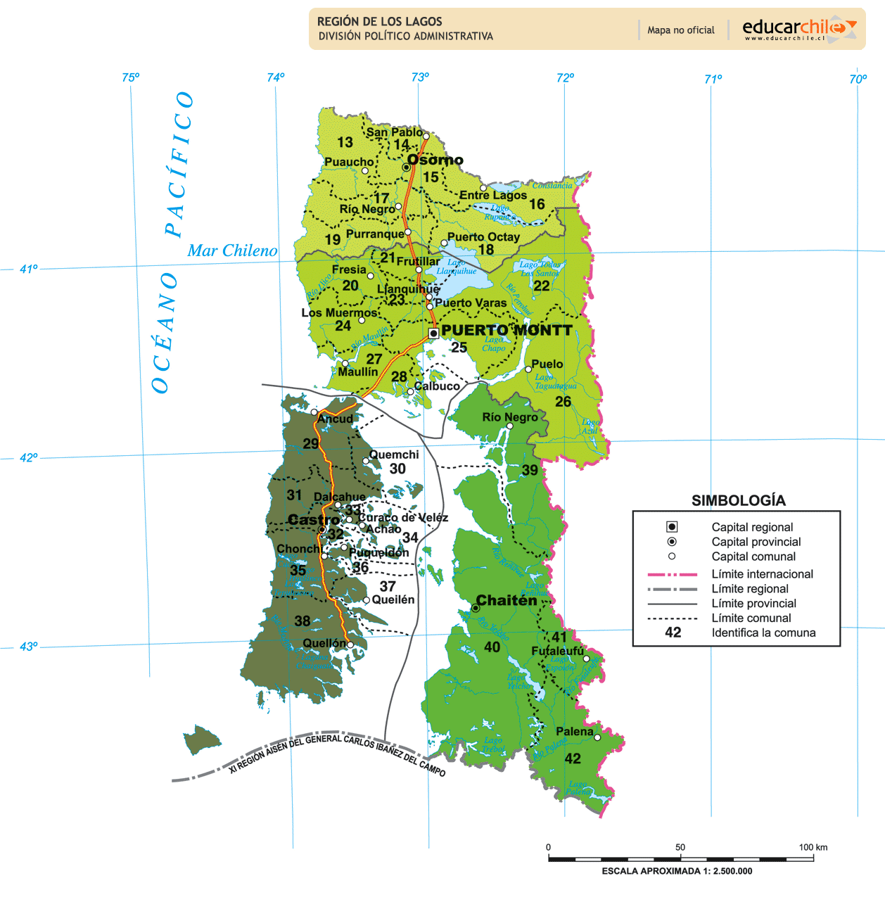 Las regiones de Chile